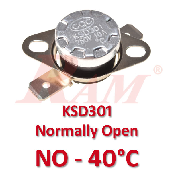 KSD301 Normally Open (NO) Thermal Switch | RAM Electronics website
